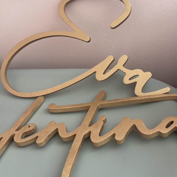 Large Wood Name Sign, Nursery Name Sign, Boho Nursery Sign , Above Crib ...