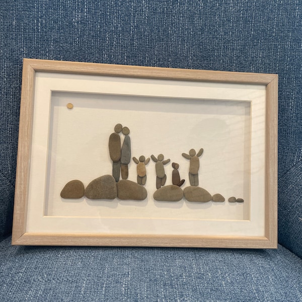 Pebble Art Couple, Wedding or Engagement Gift for Couple, Anniversary ...