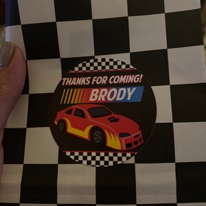 Race Car Nascar Inspired PRINTED GLOSSY LABELS for Party - Etsy