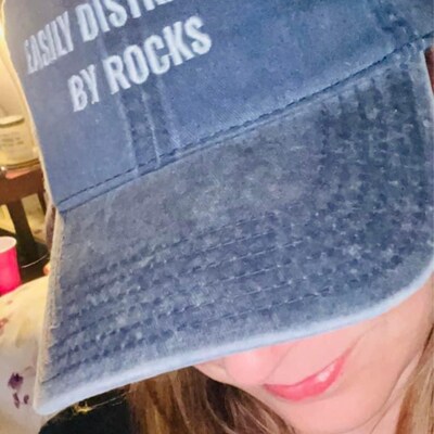 Easily Distracted by Rocks Hat, Geology, Geology Hat, Geology Gifts ...