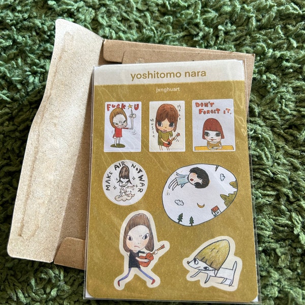Yoshitomo Nara Sticker Sheet - for Bullet Journal, Bujo, Planner ...