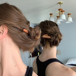 Geometric Natural Wooden Hair Pin | Etsy