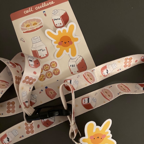 Cute Eukaryotic Cell Culture Sticker Sheet ~ Kawaii Science Planner ...