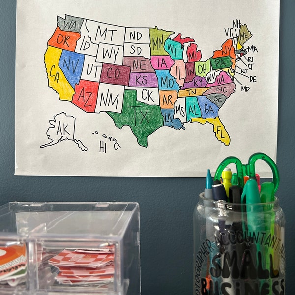 Small Business Printable Sales Map -- Instant Download !! - Etsy