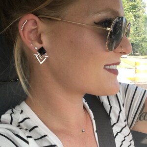 6g Hider Plugs 4g Art Deco Style Ear Plugs 2g Light Rose Gold and Black ...