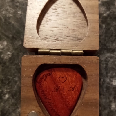 Personalized Custom Engraved Wood Guitar Pick / Wooden Plectrum ...