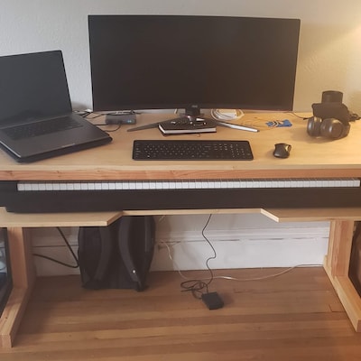 Solid Maple Studio Desk With Piano Drawer - Etsy