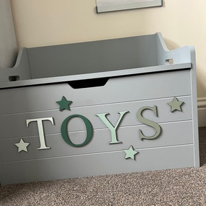 Personalised Toy Box Name & Embellishments. Pastel Name. Toy - Etsy