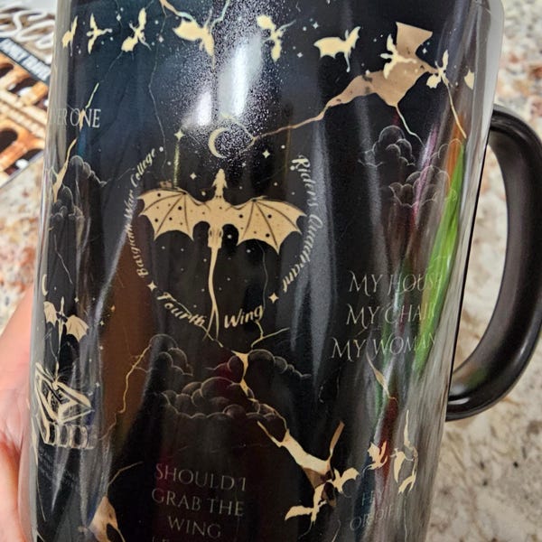 Fourth Wing Mug Bookish Dragon Mug Romantasy Mug for Xaden Riorson Fans ...