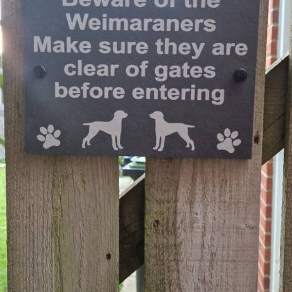 Beware of the Dog Slate House Sign ANY BREED AVAILABLE - 3 Sizes ...