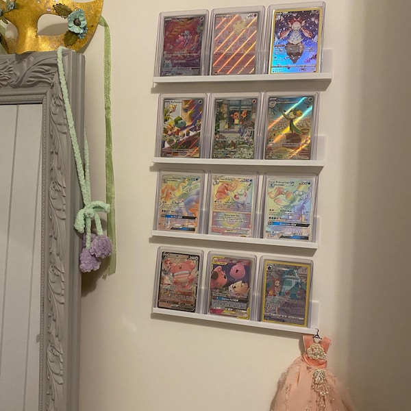 Wall Mounted Display Shelf for Trading & Collectable Cards - 25cm ...