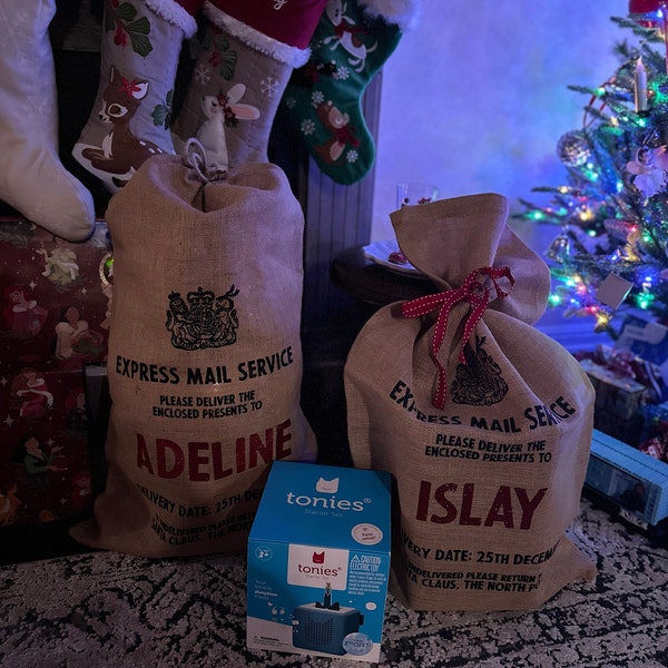 Christmas Mini Sack – Small Personalised Christmas Sack – Christmas ...