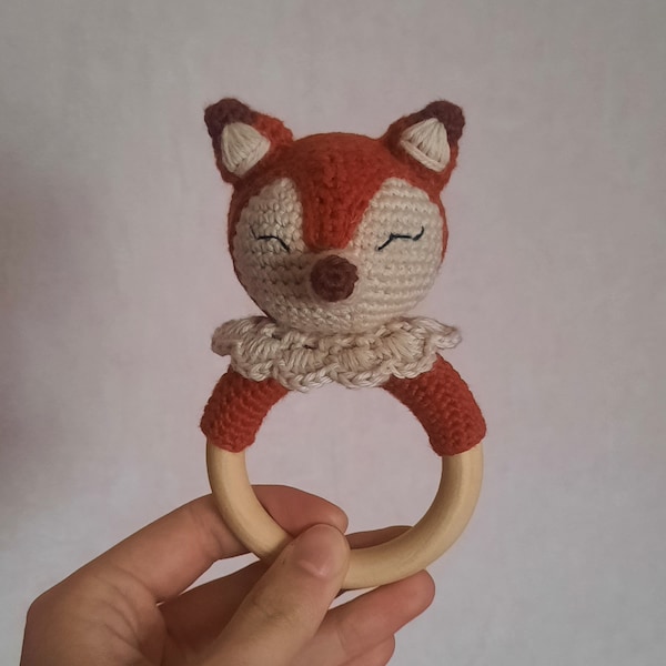 Lucy Fox CROCHET PATTERN, Baby Rattle Crochet Pattern, Crochet Fox ...