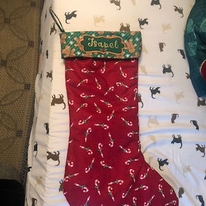 Christmas Stocking NAME PATCH 5 X 2 Custom Personalized Iron on or Sew ...