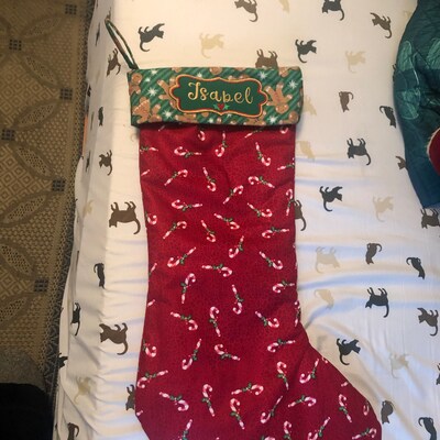 Christmas Stocking NAME PATCH 5 X 2 Custom Personalized Iron on or Sew ...