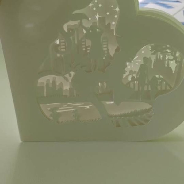 Love Mom Lantern SVG - Heart Lantern Paper Cut - DIY Paper Lantern ...