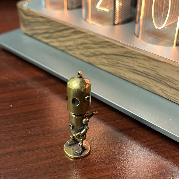 Bitsy, the Brass Robot Figurine - Etsy
