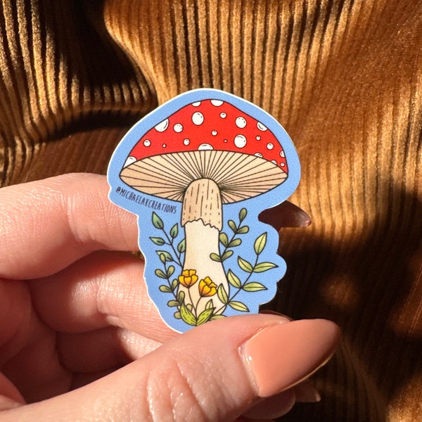 Mushroom Sticker | Stickers for Hydroflask | Laptop Stickers | Flower ...