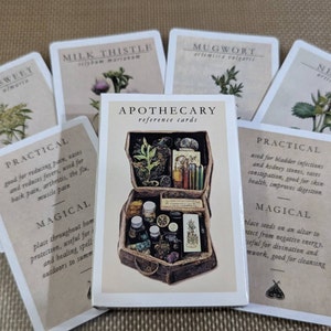 Apothecary Reference Cards Herbal Index Flash Cards - Etsy
