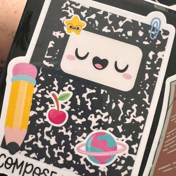 Composition Notebook Vinyl Sticker: Funny Pun Laptop Decal - Etsy