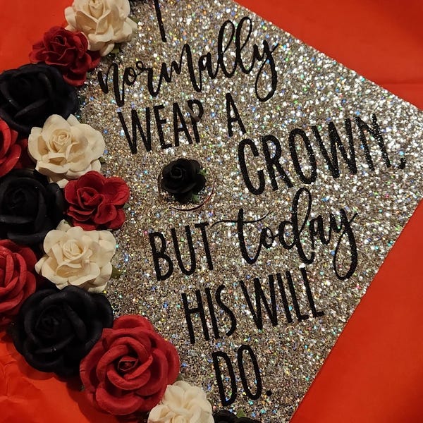 Custom Nurse With Stethoscope and EKG Line Glitter Graduation Cap ...