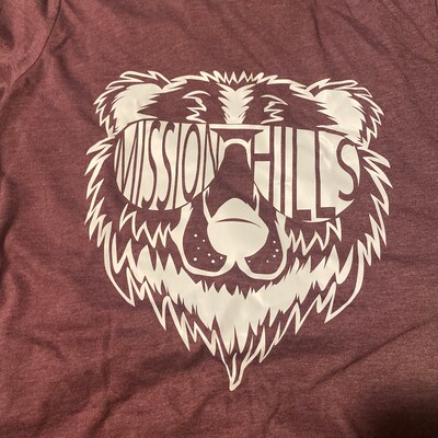 Custom School Grizzly Bear T-shirt, Personalized School Mascot Shirts ...