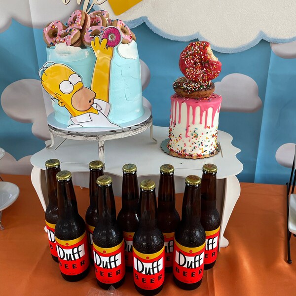 Duff Beer Label | Simpsons Beer Label | Home Brew Beer Label | Funny ...