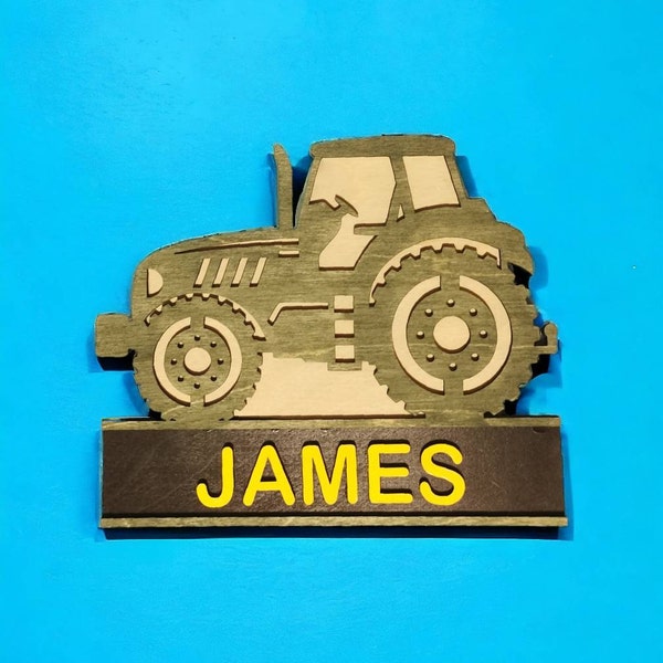 Tractor Name Sign SVG - Personalized Farm Laser Cut Wall Sign (digital ...