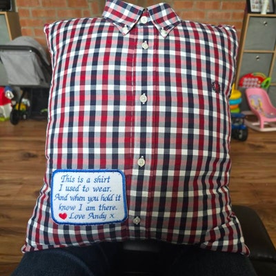 Personalised Memory Embroidery Patch for a Memory Pillow Let This ...