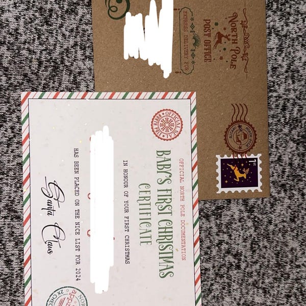 Baby's First Christmas Letter From Father Christmas, Personalised ...