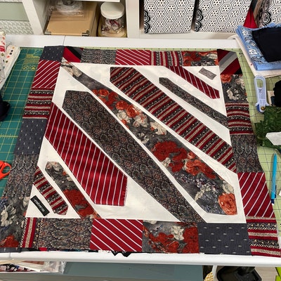 Rectangular Necktie Quilt Pattern for Table Topper or Wall Art - Etsy
