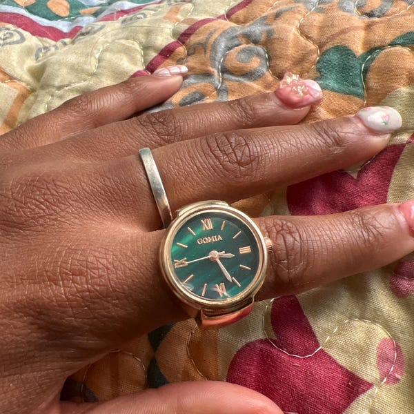 Y2K Vintage Watch Ring Functional Unique Clock Mini Watch Girlfriend ...