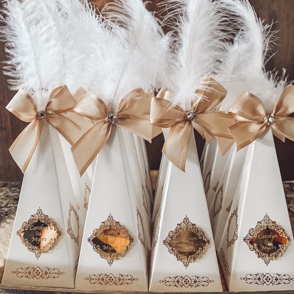 Custom Cone Box, Personalized Candy Box, Personalized Gift , Party ...