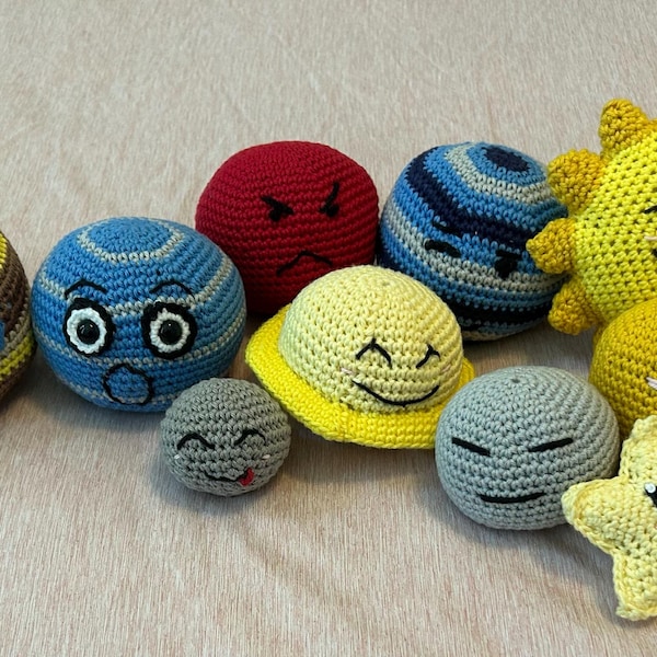 Crochet Solar System Pattern Bundle: Planets, Star, Moon, Sun (PDF) - Etsy
