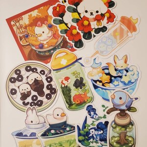 Vinyl Sticker Sleeping Bunnies | Etsy