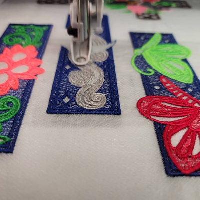 In the Hoop Free Standing Lace Bookmarks 5 Pack, Machine Embroidery ...
