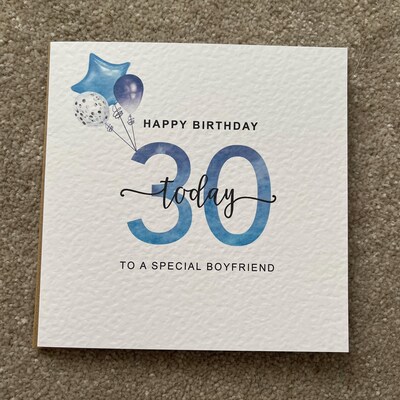 30th Birthday Card, 30th Birthday Gift for Men, Personalised 30th ...