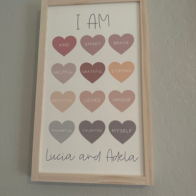 Affirmations Wall Art for Kid, I Am Affirmation Sign, Kids Room Wall ...