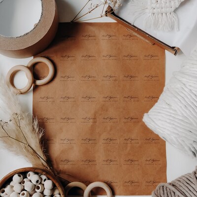 Brown Paper Stickers, Kraft Paper, Personalised Stickers, Handmade ...