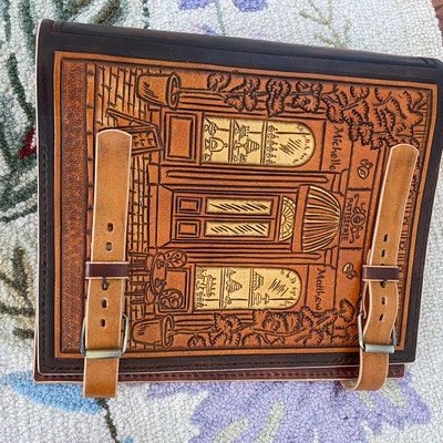 Custom Large Leather Bound Book Personalized Gift A3 Leather - Etsy