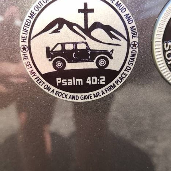 Bible Verse Psalm 40:2 Scripture - Fits Jeep Gladiator Decal With ...