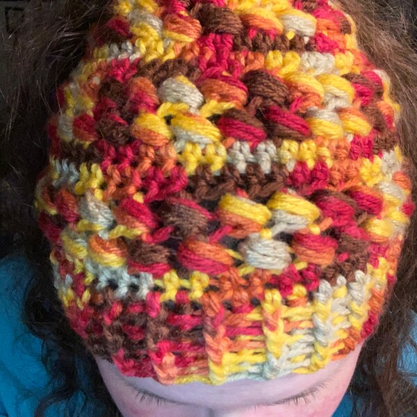 Quinn Beanie & Messy Bun Hat Crochet PATTERN ONLY Child Adult Size - Etsy