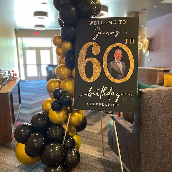 Custom 60th Birthday Party Welcome Sign 60th Birthday Celebration 60th ...