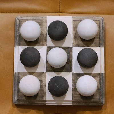 Tic Tac Toe Board, Wooden Tic Tac Toe, Game for the Family, Checkered ...