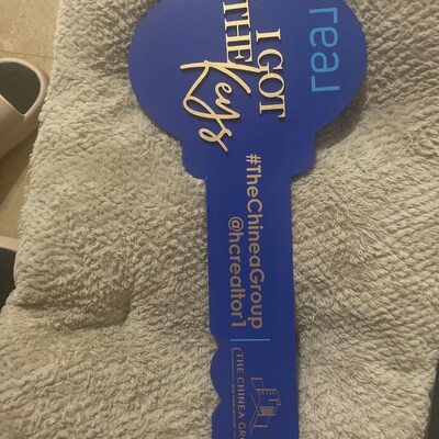 Sold Key Sign With LOGO, Realtor Sold Key Sign, Closed Realtor Sold Key ...