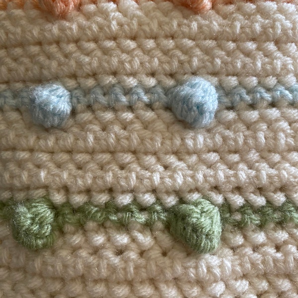 Crochet Bobble Lines Baby Blanket Pattern - Etsy