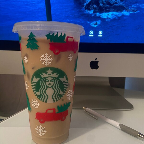 Christmas Starbucks Cold Cup, Reusable Starbucks Cup, Christmas Gift ...