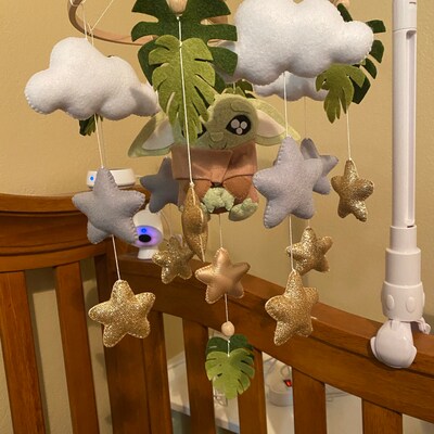 Green Baby Alien Nursery Felt Crib Mobile - Etsy