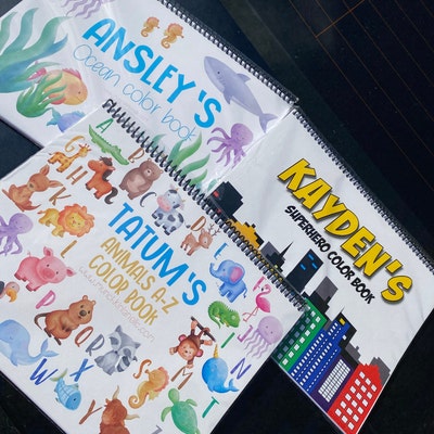 Custom Children's Color Book Full Size Large Coloring Book for Kids Fun ...