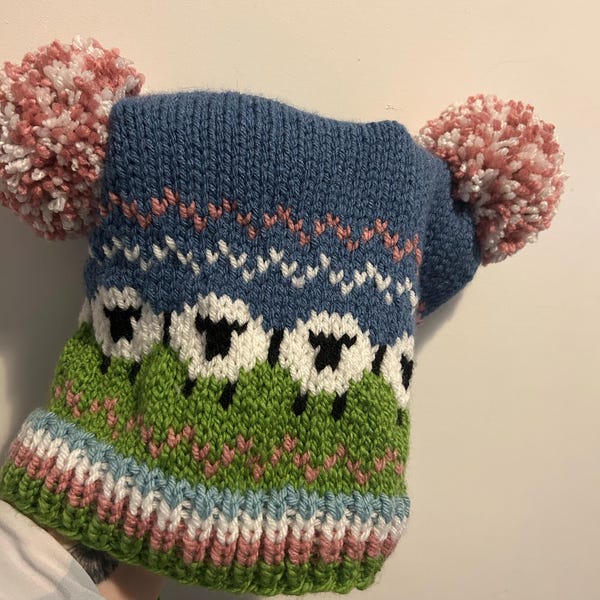 Fyne Flock of Sheep Hat Knitting Pattern Baby Toddler, Child, Teenager ...